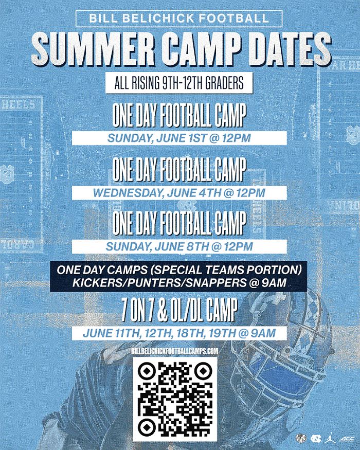 Bill Belichick Football Camps at University of North Carolina